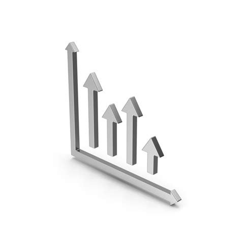 Symbol Graph Silver 3d Incl Bar And Decreasing Envato