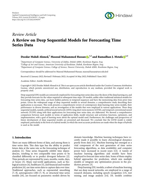 PDF A Review On Deep Sequential Models For Forecasting Time Series Data