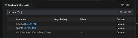 How To Add Keybinding To Toggle Cursor Tab Discussions Cursor Community Forum