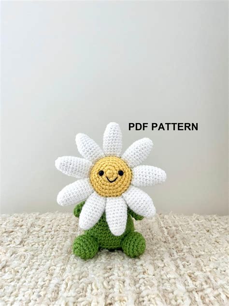 Diy Pattern Daisy Flower Plush Amigurumi Crochet Pdf Etsy