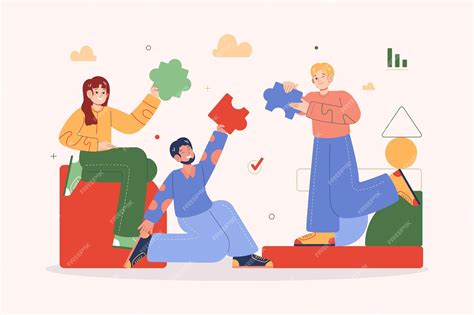 Premium Vector Teamwork Problem Solving Concept Flat Illustration