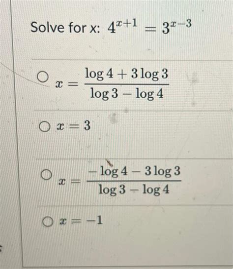 Solved Ve For X X X X Log Log Log Log X Chegg Com