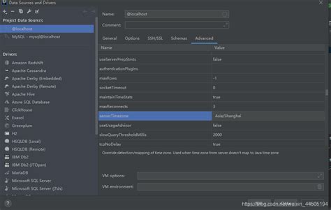 Intellij Idea集成mysql数据库idea连接数据库时invalid Zone Offset Pattern Hmm