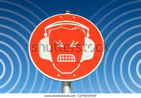 3dillustration Noise Protection Sign Stock Illustration 1294059469