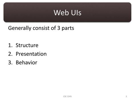Ppt Cse 3345 Graphical User Interfaces Powerpoint Presentation Free Download Id5876515