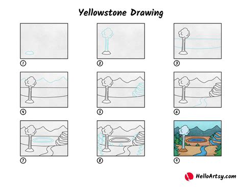 How To Draw A Park Easy Step By Step