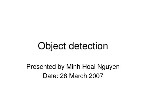 Ppt Object Detection Powerpoint Presentation Free Download Id 9397994