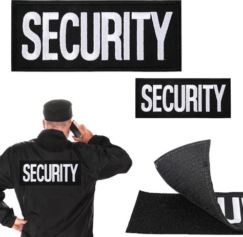 2pcs Embroidered Security Patches Big Size Sew On Patches Security Badge Safety Iron On Patches