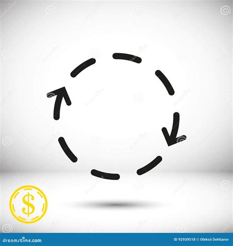 Diseño Plano Del Ejemplo Del Vector De La Acción Del Icono De Las