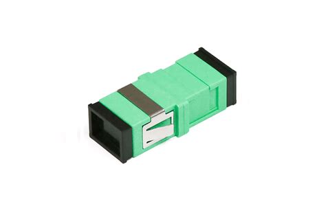 Ftth Sc Apc Optical Fiber Adapter Single Mode Simplex Flangeless Spring Optical