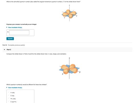 Solved What Is The Azimuthal Quantum Number Also Called The Chegg