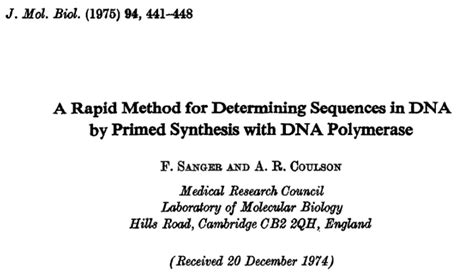 Sanger Dna Polymerase Sequencing