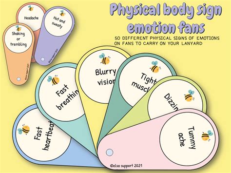 Physical Body Sign Emotion Fans ELSA Support For Emotional Literacy Emotional Literacy