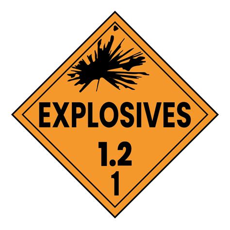 Class 12 Explosives Hazmat Placard Decal Or Magnetic Sign Placard Usdot Vinyl Stickers
