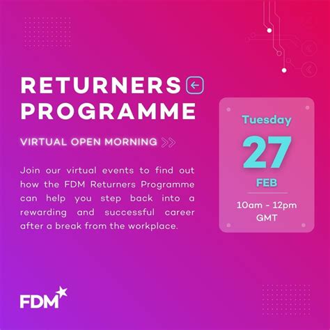 fdm group on linkedin returners fdmcareers