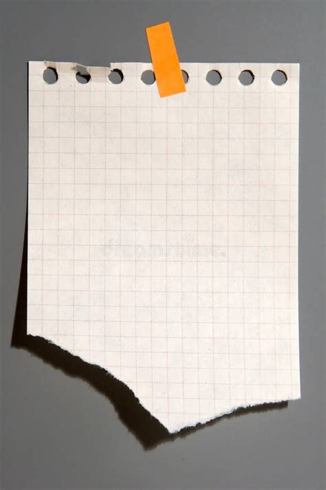 Notebook Page Stock Photo Image Of Book Checked Note