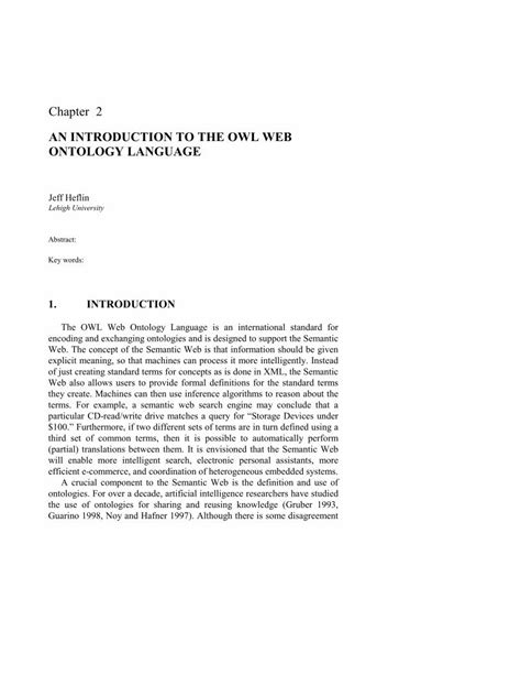 Pdf Chapter 2 An Introduction To The Owl Web Ontology Language Dokumentips