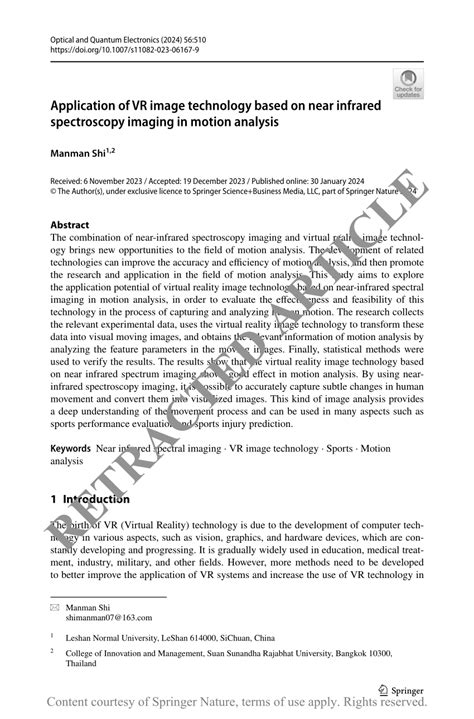 Retracted Article Application Of Vr Image Technology Based On Near Infrared Spectroscopy