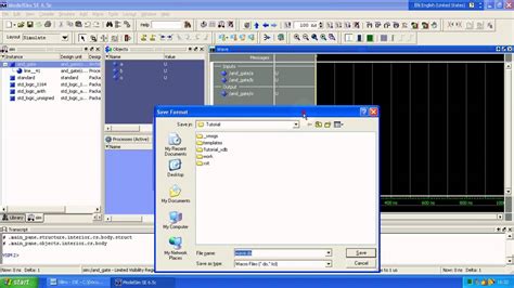 Workflow Using Xilinx Ise 101 Modelsim 65c And Vhdl Youtube