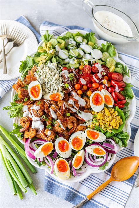 Cajun Shrimp Cobb Salad Easy Salads