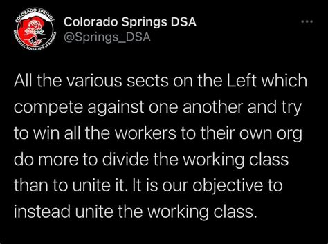 🌹working Class Unity Is How We Will Colorado Springs Dsa
