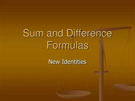 PPT Sum And Difference Formulas PowerPoint Presentation Free Download ID
