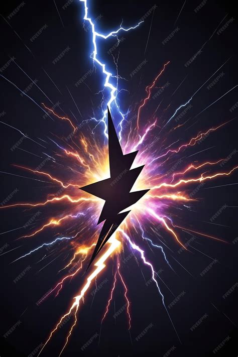 Zap Lightning Abstract Background Premium Ai Generated Image