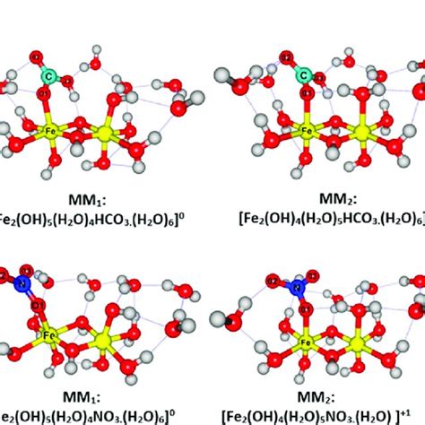 Dft Calculated Structures Of Inner Sphere And H Bond Adsorption