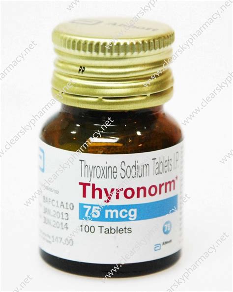 Thyronorm 25 Mcg 75 Mcg And 125 Mcg Tablets Generic Synthroid Side Effects