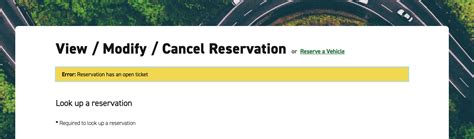 Need To Modify Reservation But The Website Wont Let Me Any Ideas
