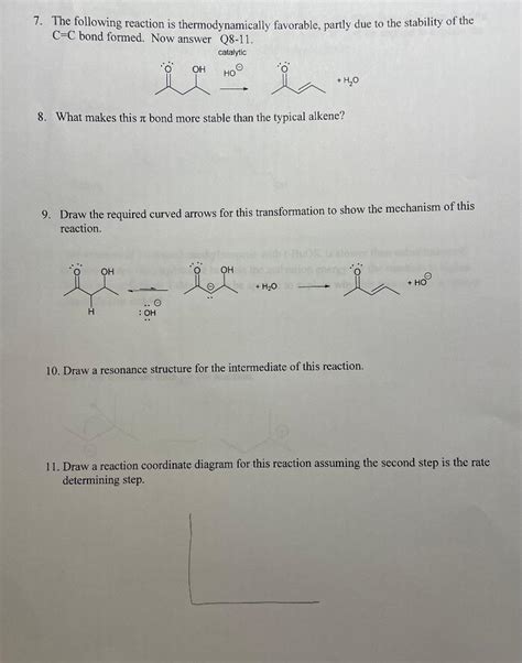 Solved 7 The Following Reaction Is Thermodynamically