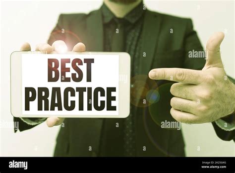 Sign Displaying Best Practice Concept Meaning Method Systematic