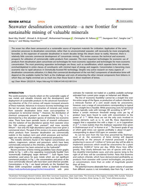 Brine Mining Status Overview Pdf