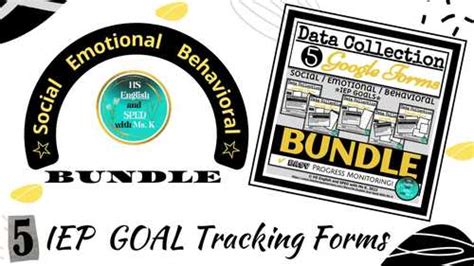 IEP Goal Tracking Google Forms Social Emotional Behavioral BUNDLE