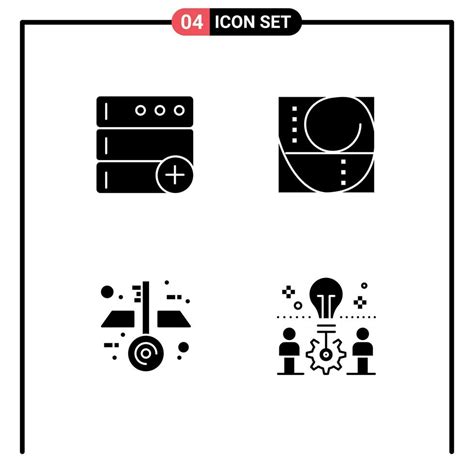 4 User Interface Solid Glyph Pack Of Modern Signs And Symbols Of Base Keys Golden Ratio Science
