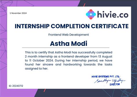 aastha modi on linkedin frontenddevelopment internshipjourney