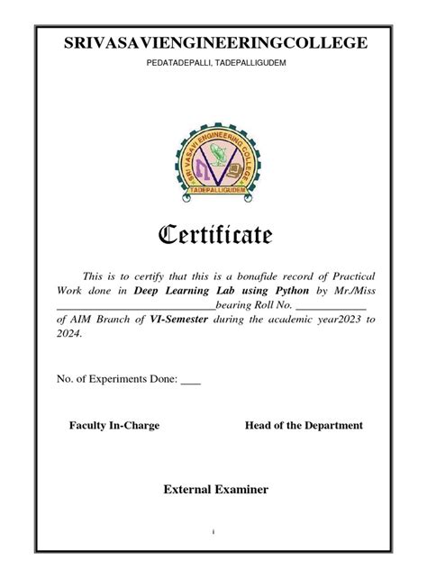 Dl Lab Manual Pdf Artificial Neural Network Mean Squared Error