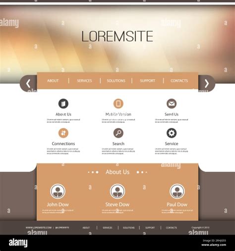 Website Template With Abstract Header Design Stock Vector Image Art Alamy