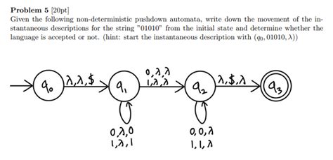 Solved Problem 5 20pt Given The Following