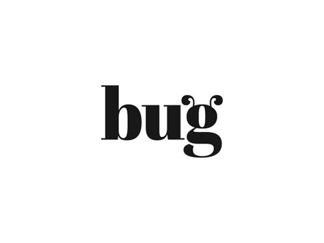 Bug Wordmark Word Design Bugs B Letter Logo