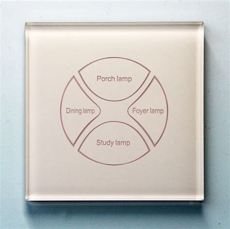 Uk Standard White Glass 4 Gang 1 Way Touch Light Switch With Led