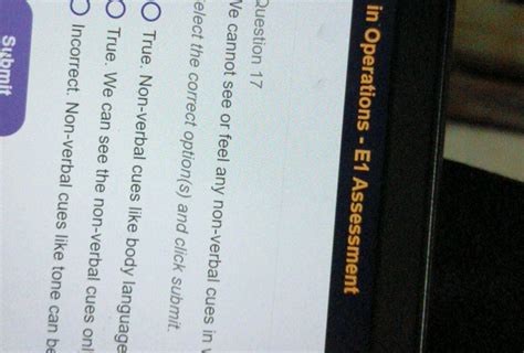 Question 17 We Cannot See Or Feel Any Non StudyX