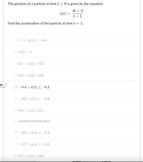 solved the position of a particle at time t≥0 is given by
