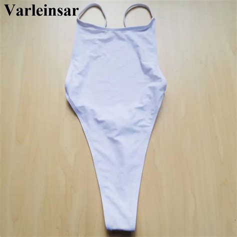 2020 Sexy High Cut Thong Swim Suit For Women Swimwear One Piece Swimsuit Female Bather Bathing