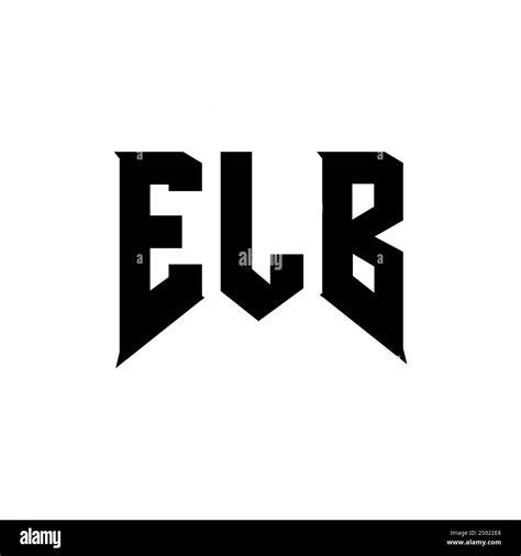 Elb Letter Logo Design For Technology Company Elb Logo Design Black
