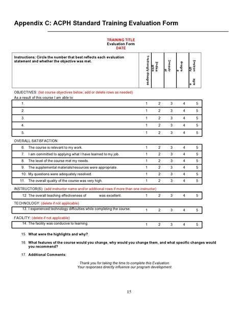 40 Free Training Evaluation Forms Feedback Survey Templates