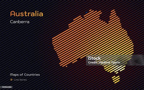 캔버라의 수도가 있는 호주 골드 맵은 선 패턴으로 표시됩니다 1위에 대한 스톡 벡터 아트 및 기타 이미지 1위 국가 지리적 지역 금 금속 Istock