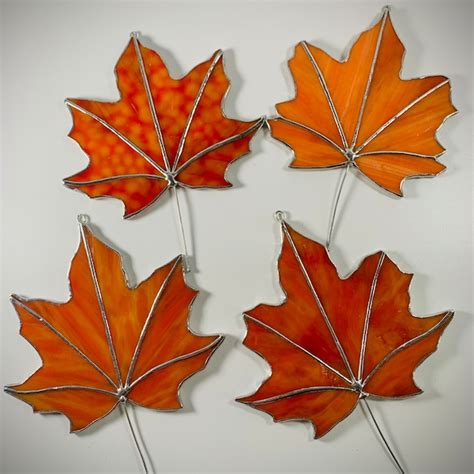 Stained Glass Maple Leaf Etsy