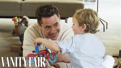 Robert Downey Jr And His Son Exton Play By The Pool Vanity Fair