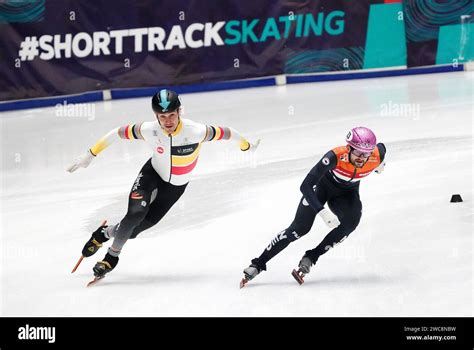 Close Finisg 5000m Relay Itzhak De Laat NED And Stijn Desmet BEL